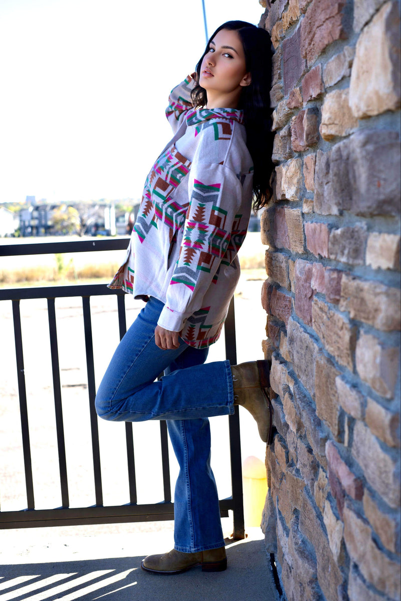 Cassandra Pink/Green Aztec Print Jacket – Moreno's Wear
