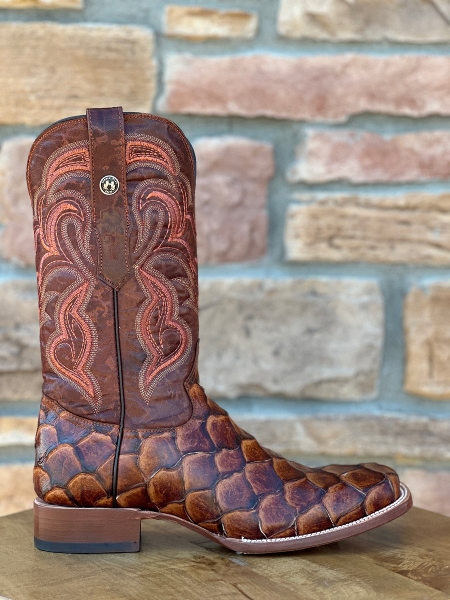 Men's Tanner Mark Cognac Fish Print Boots – Moreno's Wear
