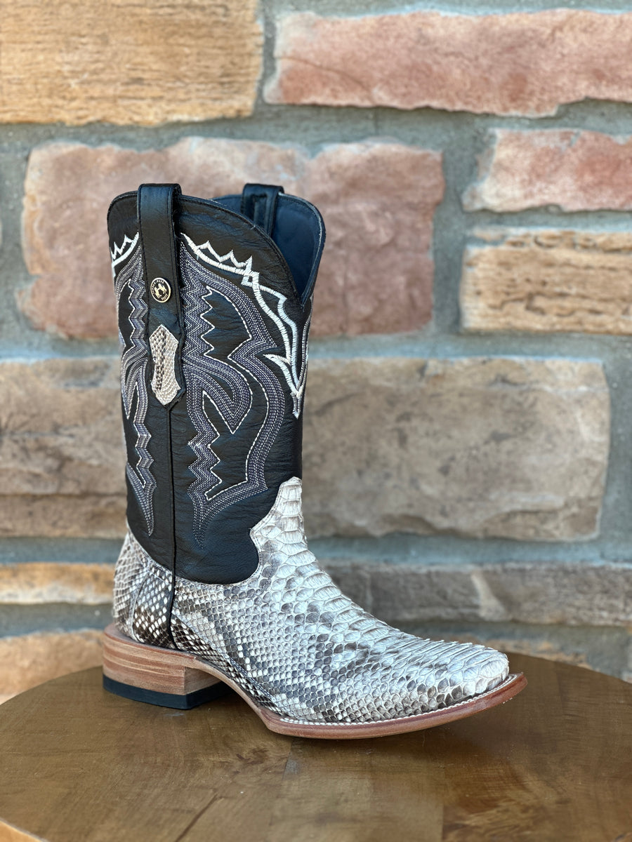 Men's Tanner Mark Genuine Python Natural Wide Square Boots – Moreno's Wear