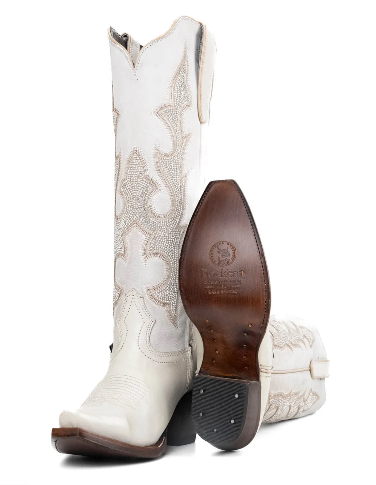 Rock’Em Makayla Tall Snip Toe Boot Bone – Moreno's Wear