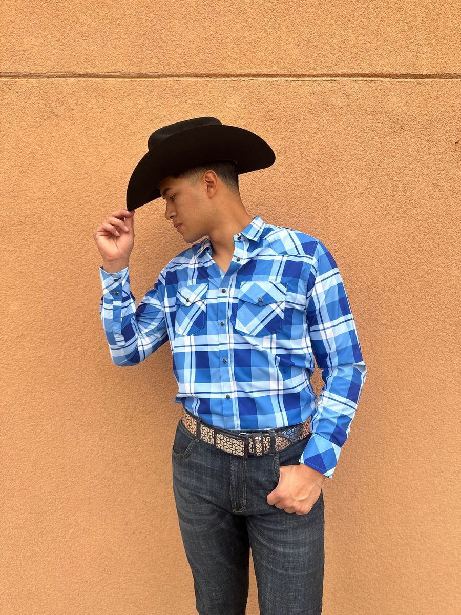 Emmanuel Blue Western Shirt – Moreno's Wear