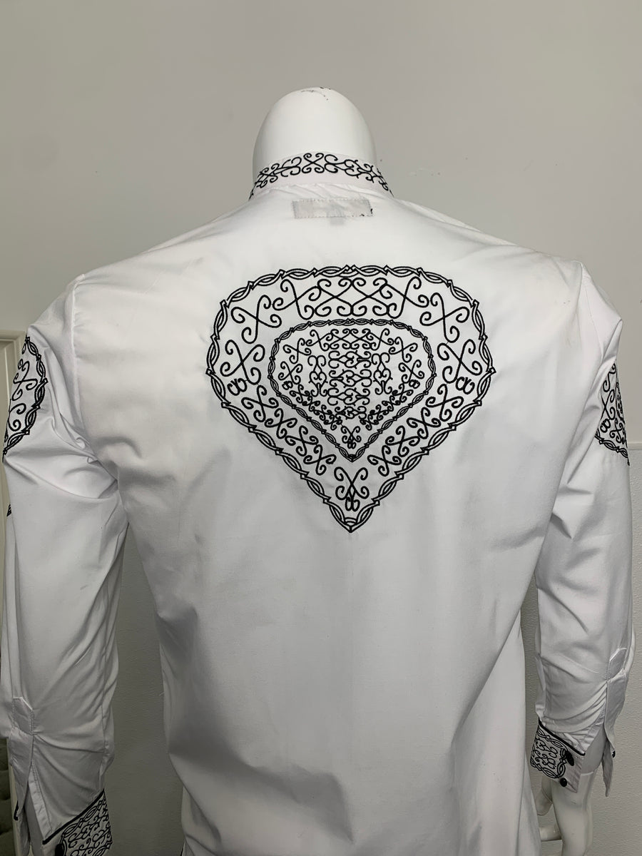 Victor Black/Red Embroidered Shirt – Moreno's Wear