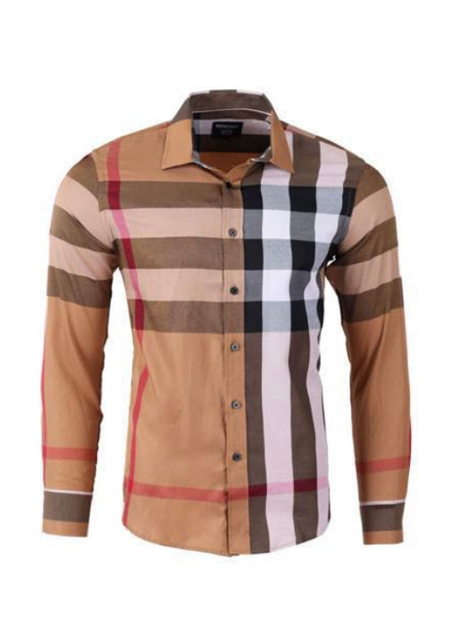 Camel Berry Print Long Sleeve Shirt – Moreno's Wear